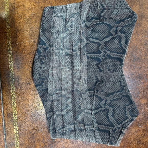 Zara | Tops | Zara Snake Print Corset Top Black And Brown | Poshmark